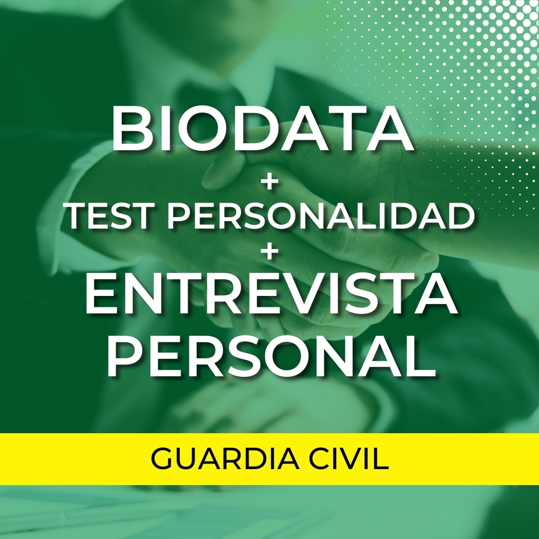 Curso BIODATA + TEST PERSONALIDAD + ENTREVISTA Guardia Civil - ALFAcops